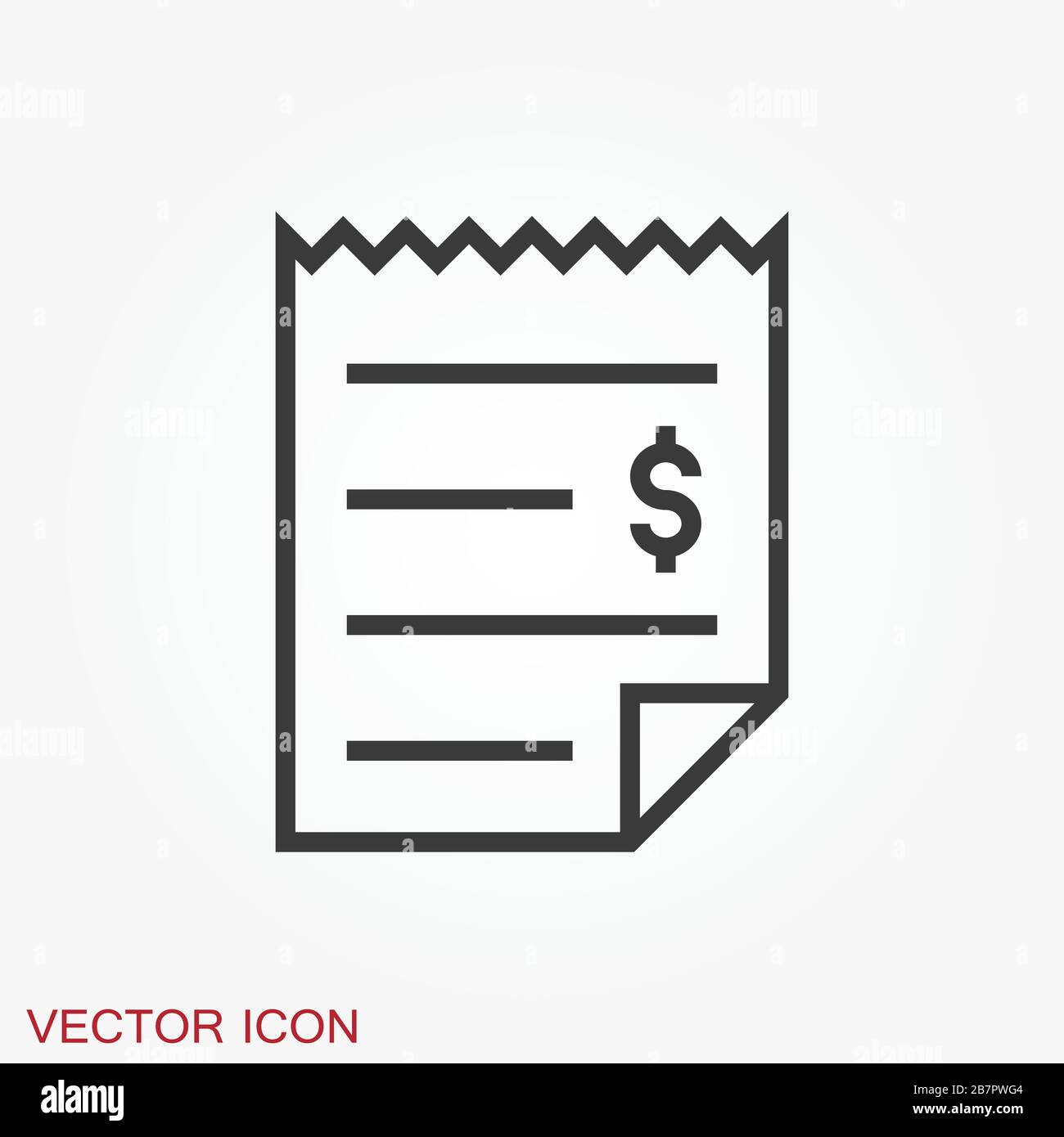 Invoice vector icon. Finance and Banking symbol Stock Vector Image ...