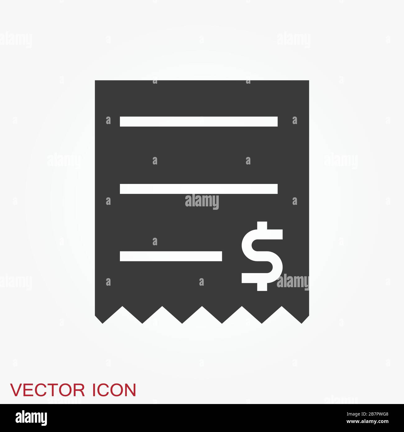 Invoice vector icon. Finance and Banking symbol Stock Vector Image ...