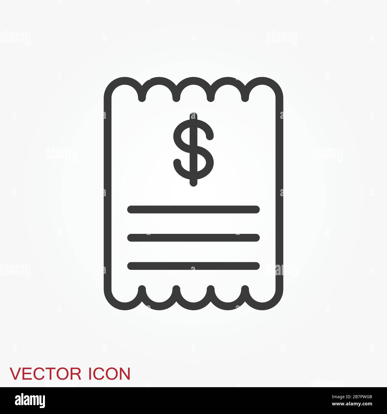 Invoice vector icon. Finance and Banking symbol Stock Vector Image ...