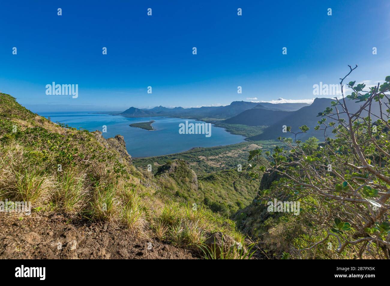 Travel Destination - Beautiful natural view at an island and mountains ...