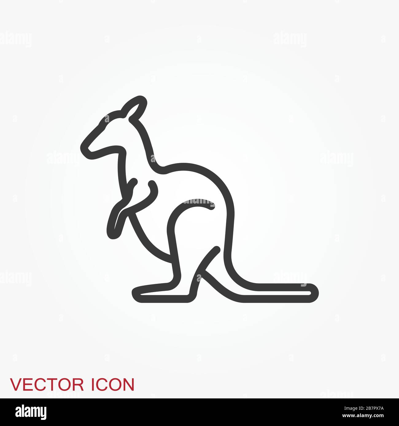 Kangaroo vector icon isolated on background. Animal symbol Stock Vector ...