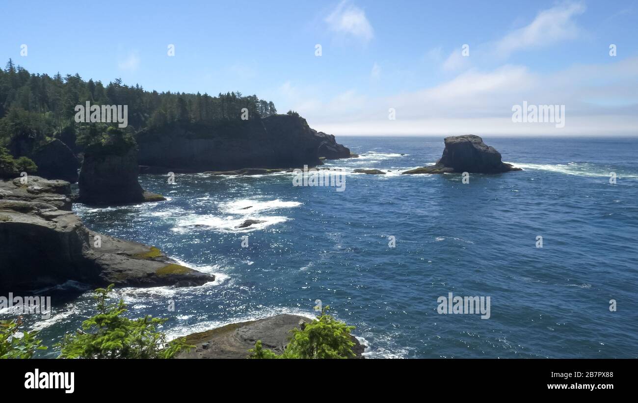 coastline at cape flattery in the olympic national park Stock Photo - Alamy