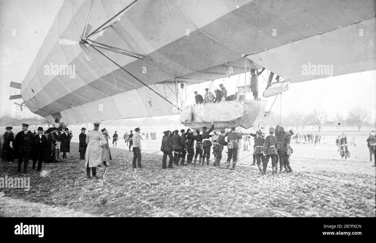 ZEPPELIN III airship first flown 9 October 1906, retired by the German ...
