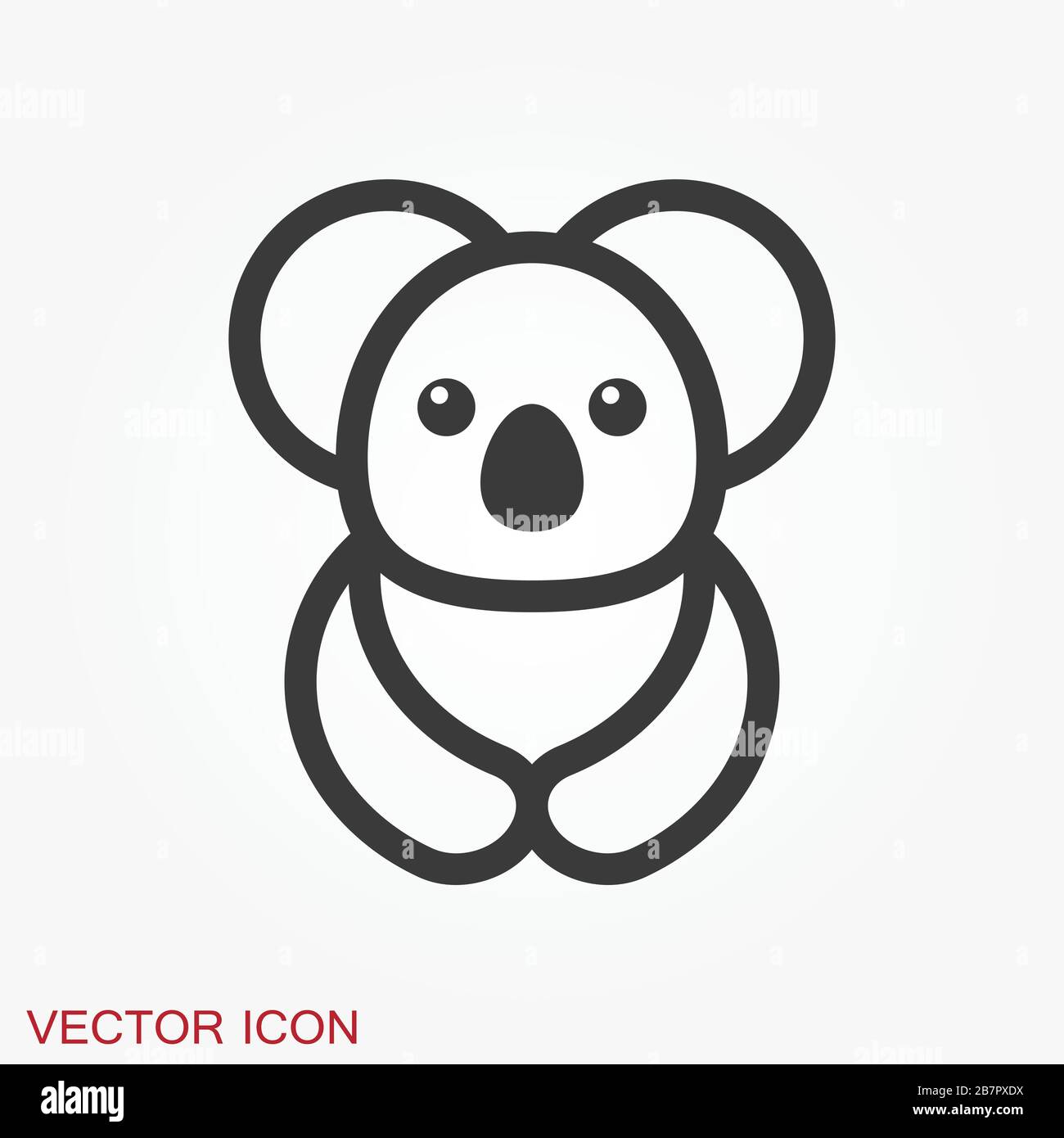 Koala bear icon animal symbol, logo, symbol Stock Vector Image & Art ...