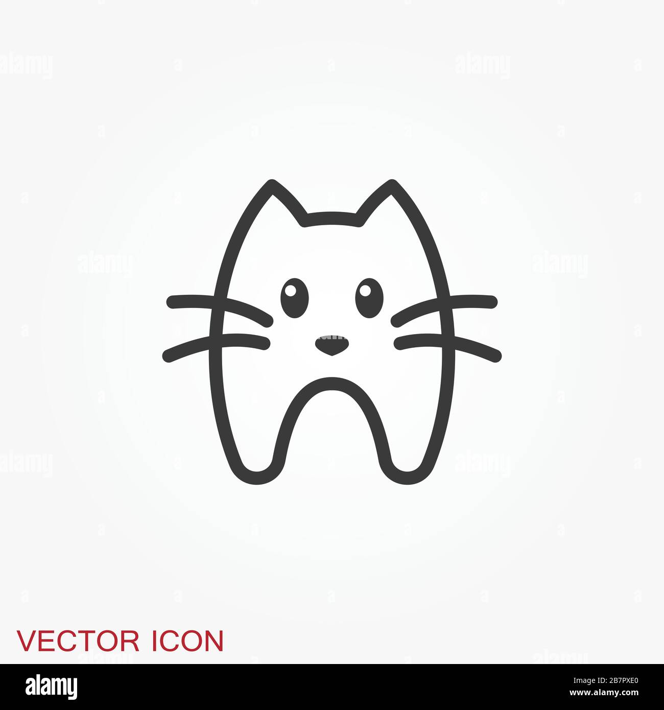 Kitty Vector Icon. Cat symbol isolated on background Stock Vector Image ...