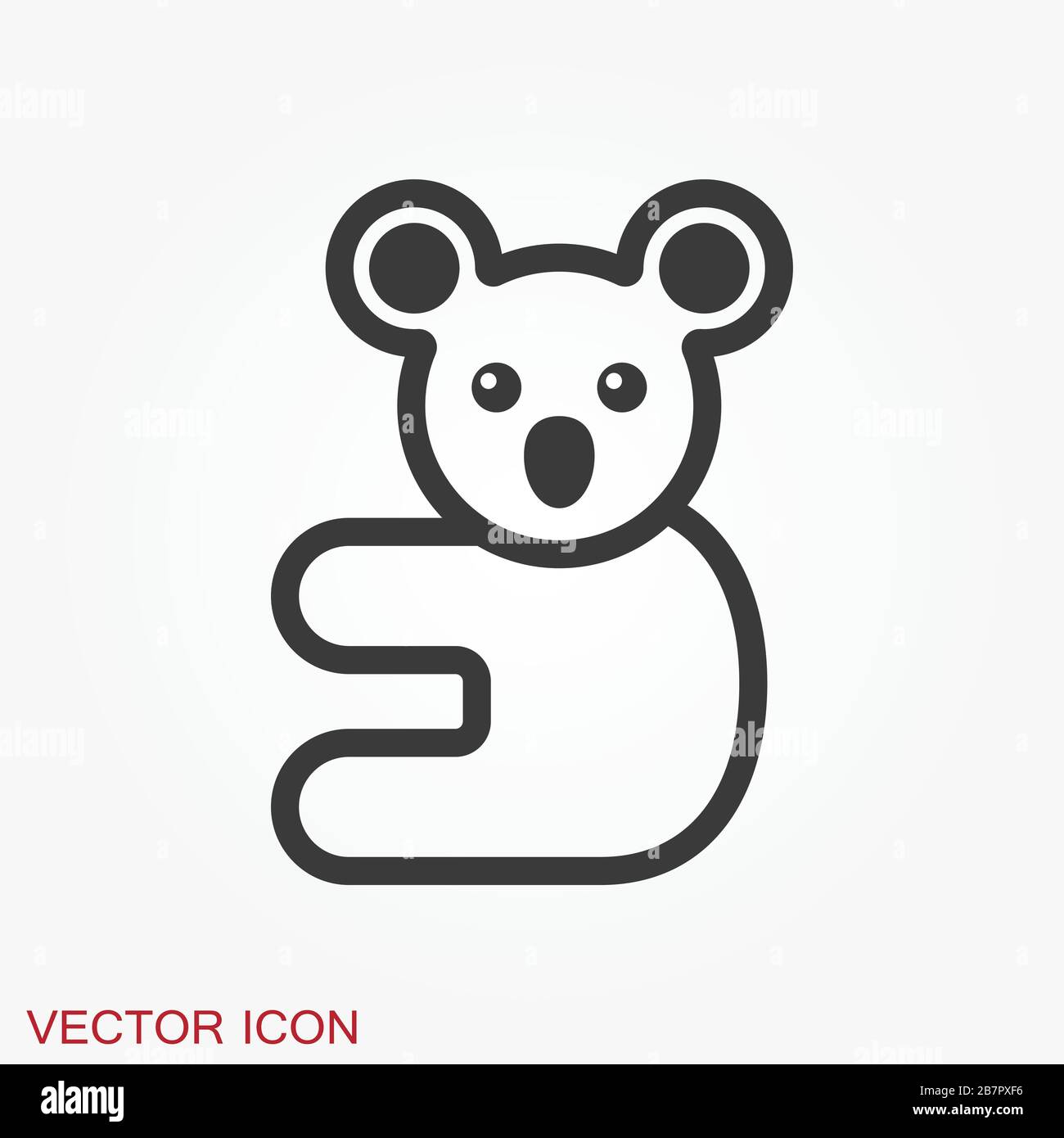 Koala bear icon animal symbol, logo, symbol Stock Vector Image & Art ...