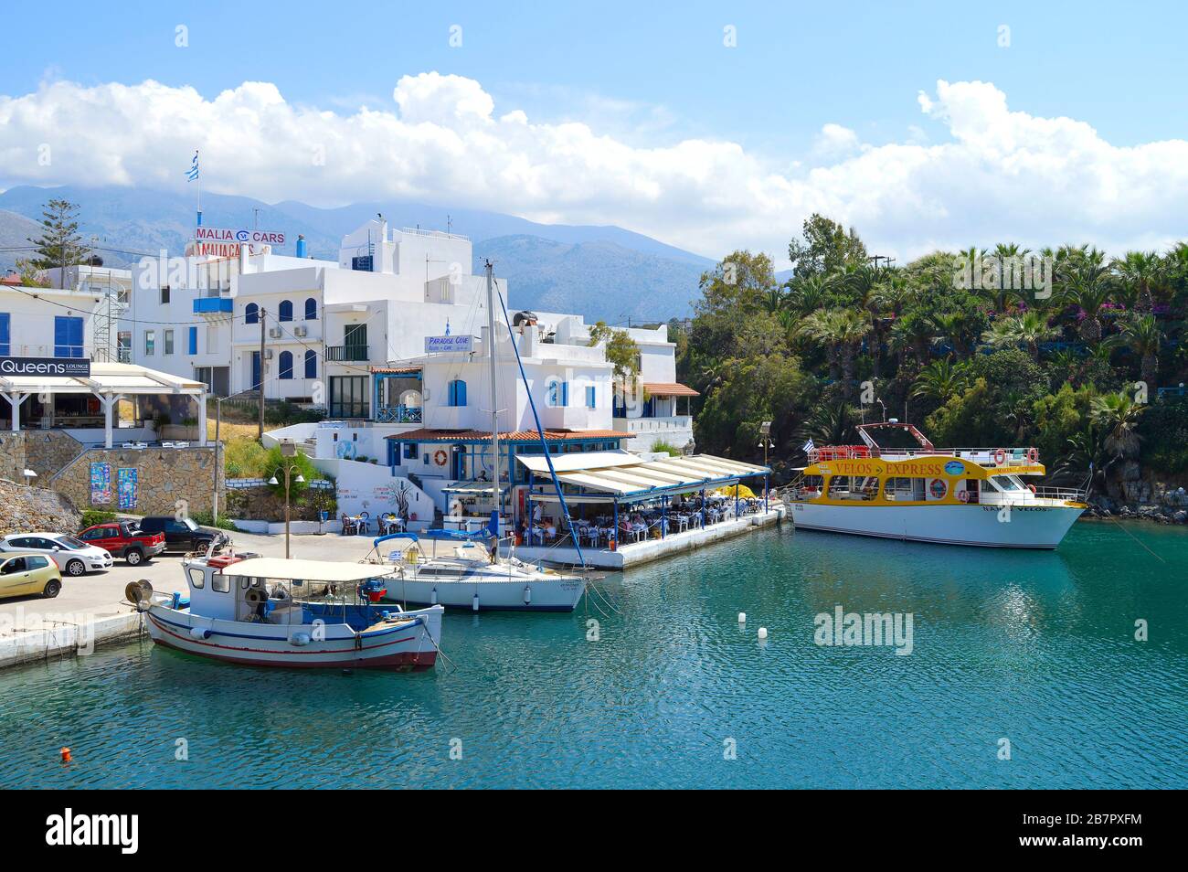 Sissi harbour in Crete the largest and most populated of the Greek ...