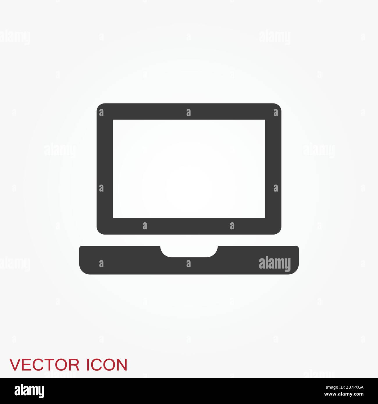 Laptop vector icon, vector illustration, flat design Stock Vector Image ...