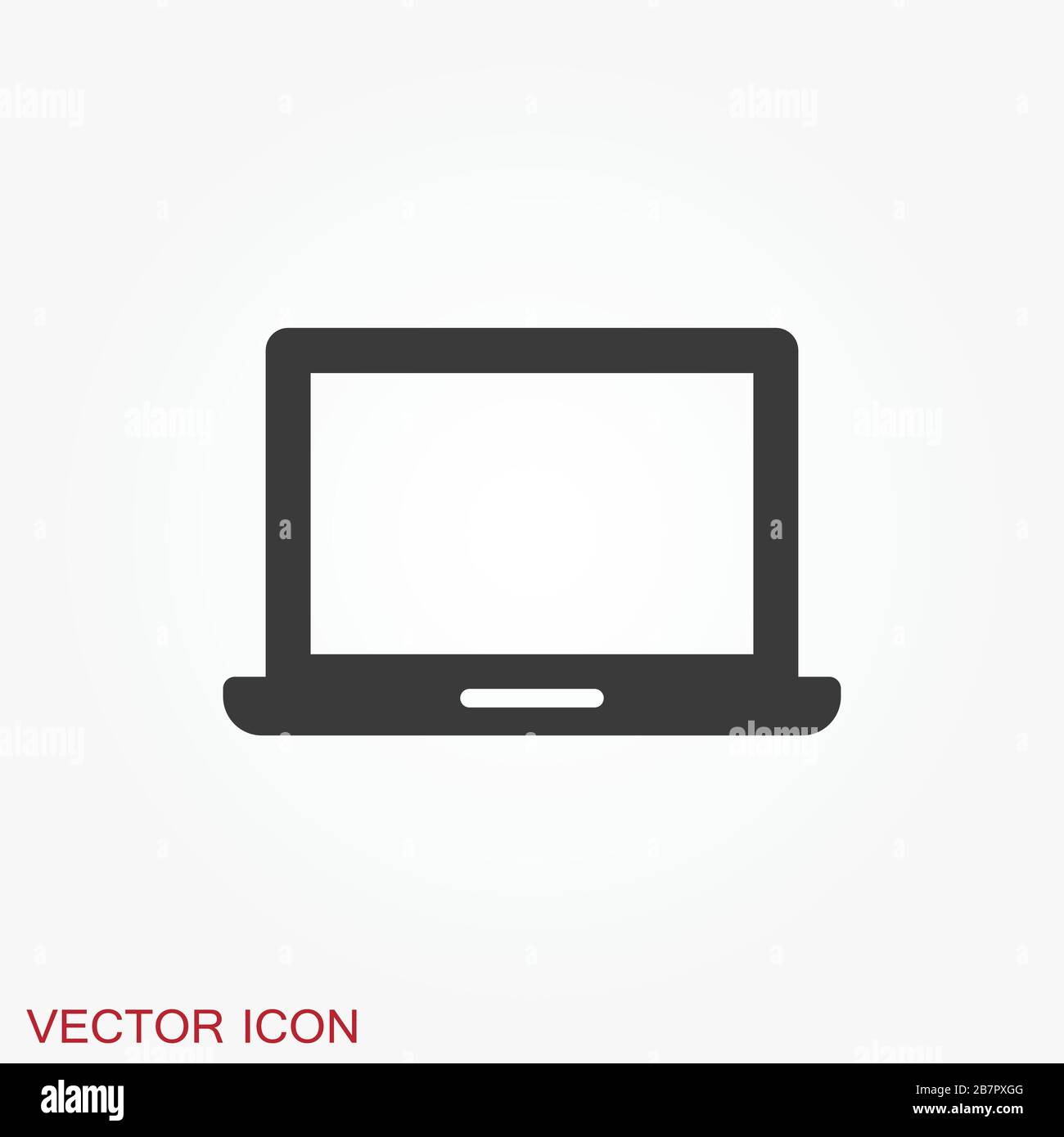 Laptop vector icon, vector illustration, flat design Stock Vector Image ...