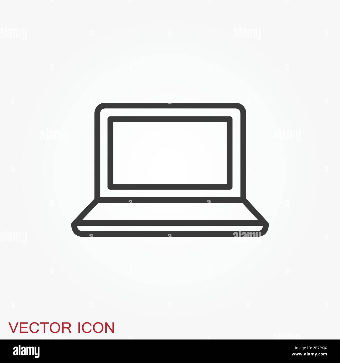 Laptop vector icon, vector illustration, flat design Stock Vector Image ...