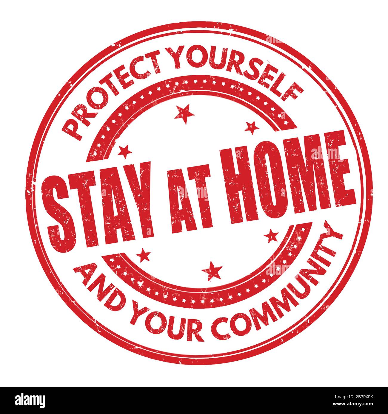 Stay at home sign or stamp on white background, vector illustration ...