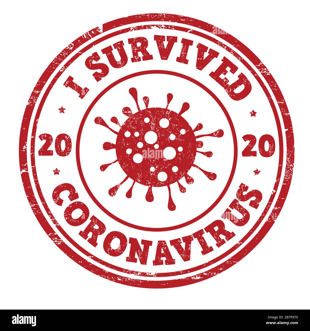 I survived coronavirus sign or stamp on white background, vector ...