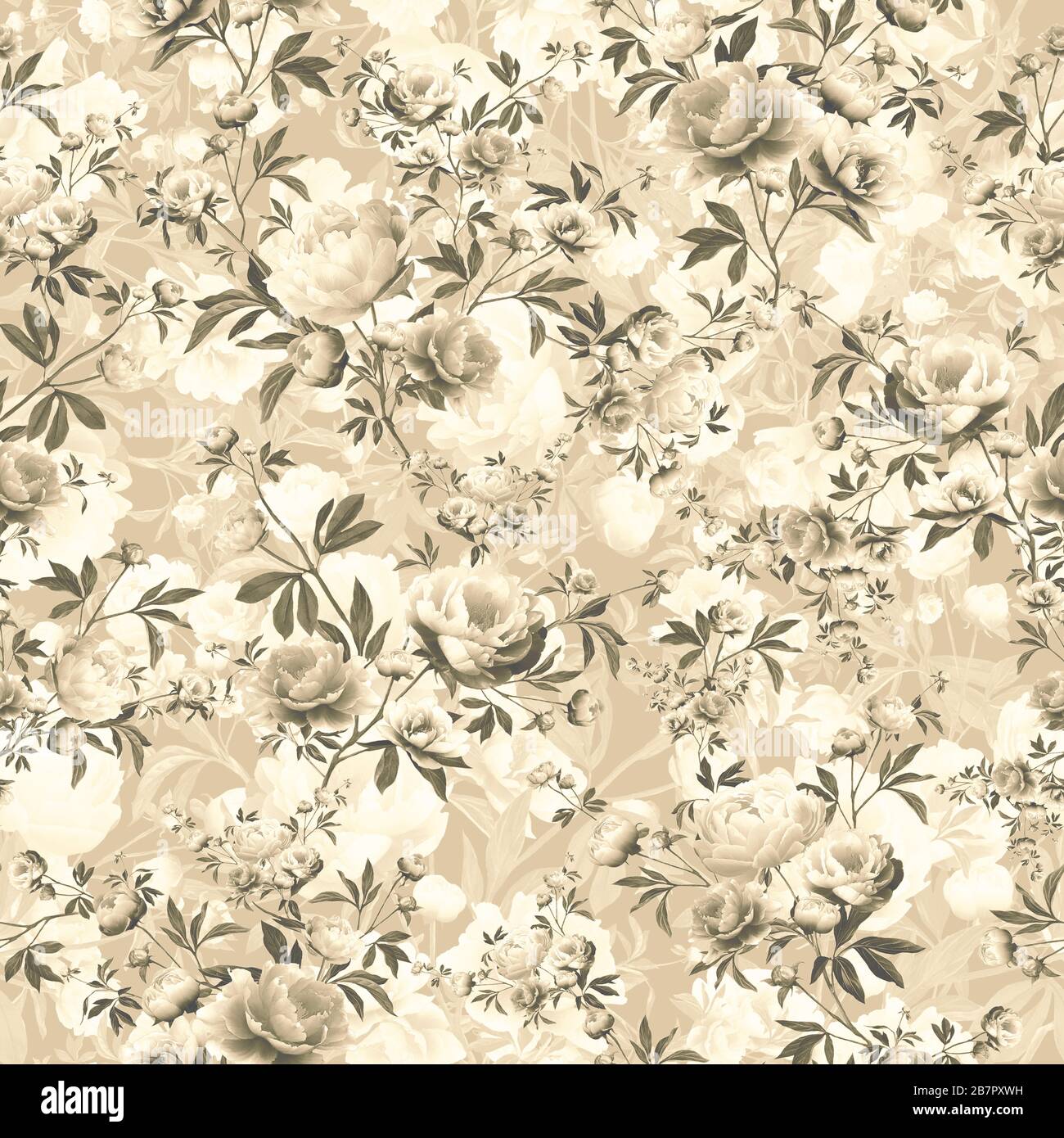 Seamless floral pattern. Vintage textile design Stock Photo - Alamy