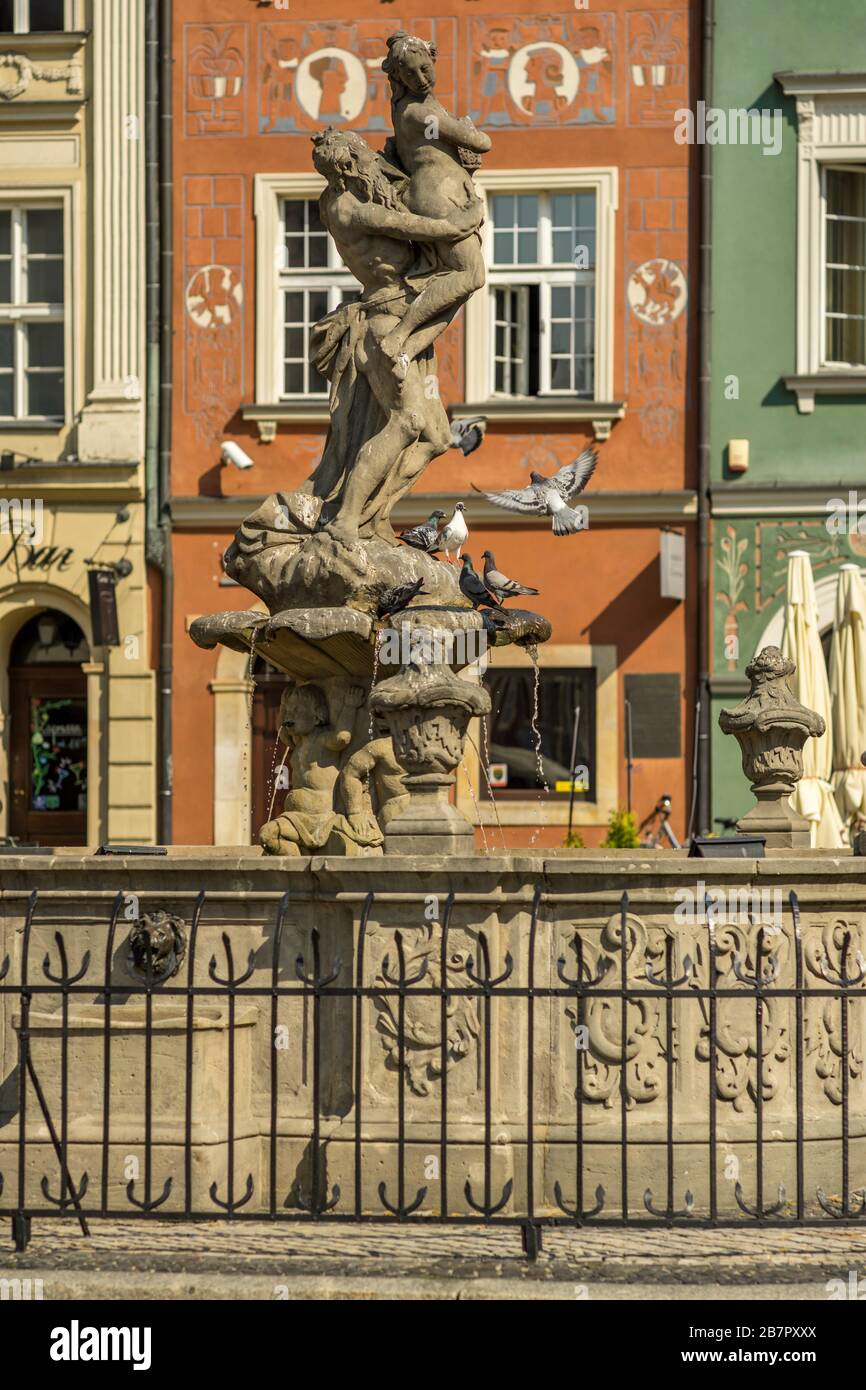 The baroque fountain shows a Roman myth: the abduction of Proserpina ...