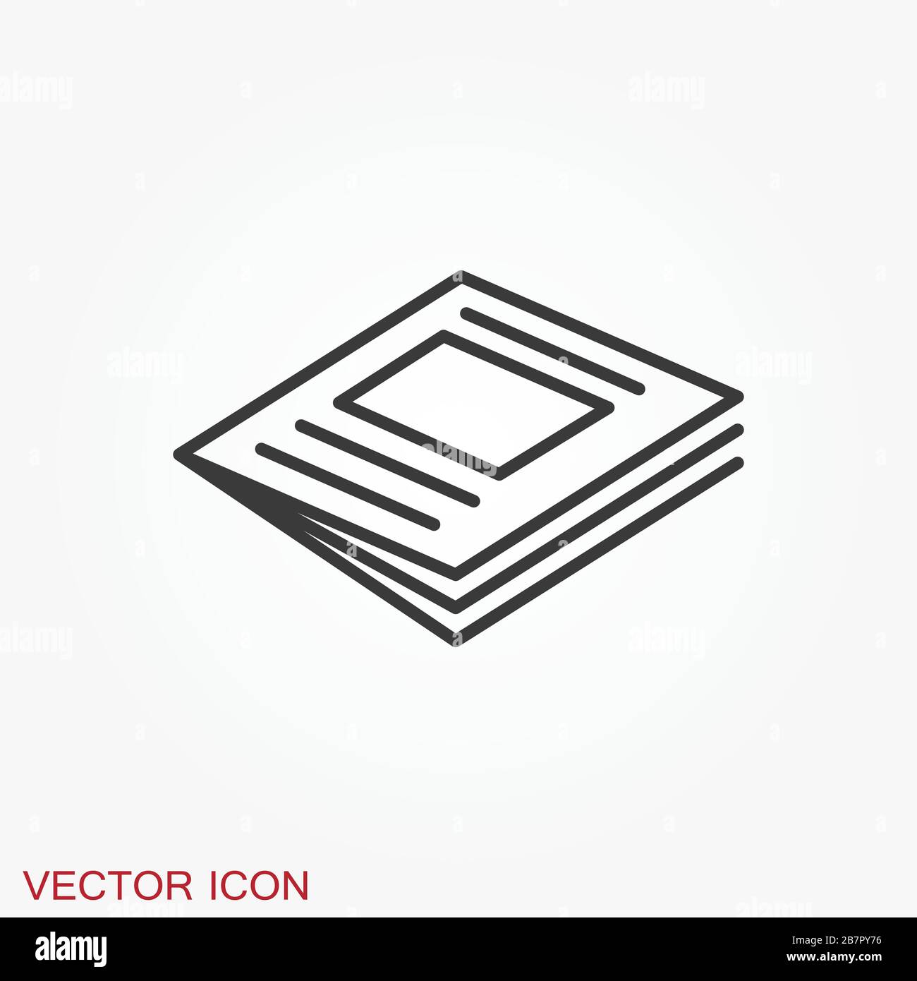 Magazine icon vector illustration - magazine and newspaper symbol Stock ...