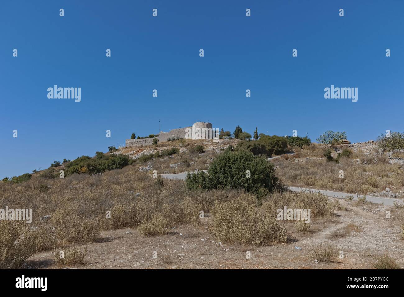 Lekuresi Castle historical ruins in Sarande Albania Stock Photo - Alamy