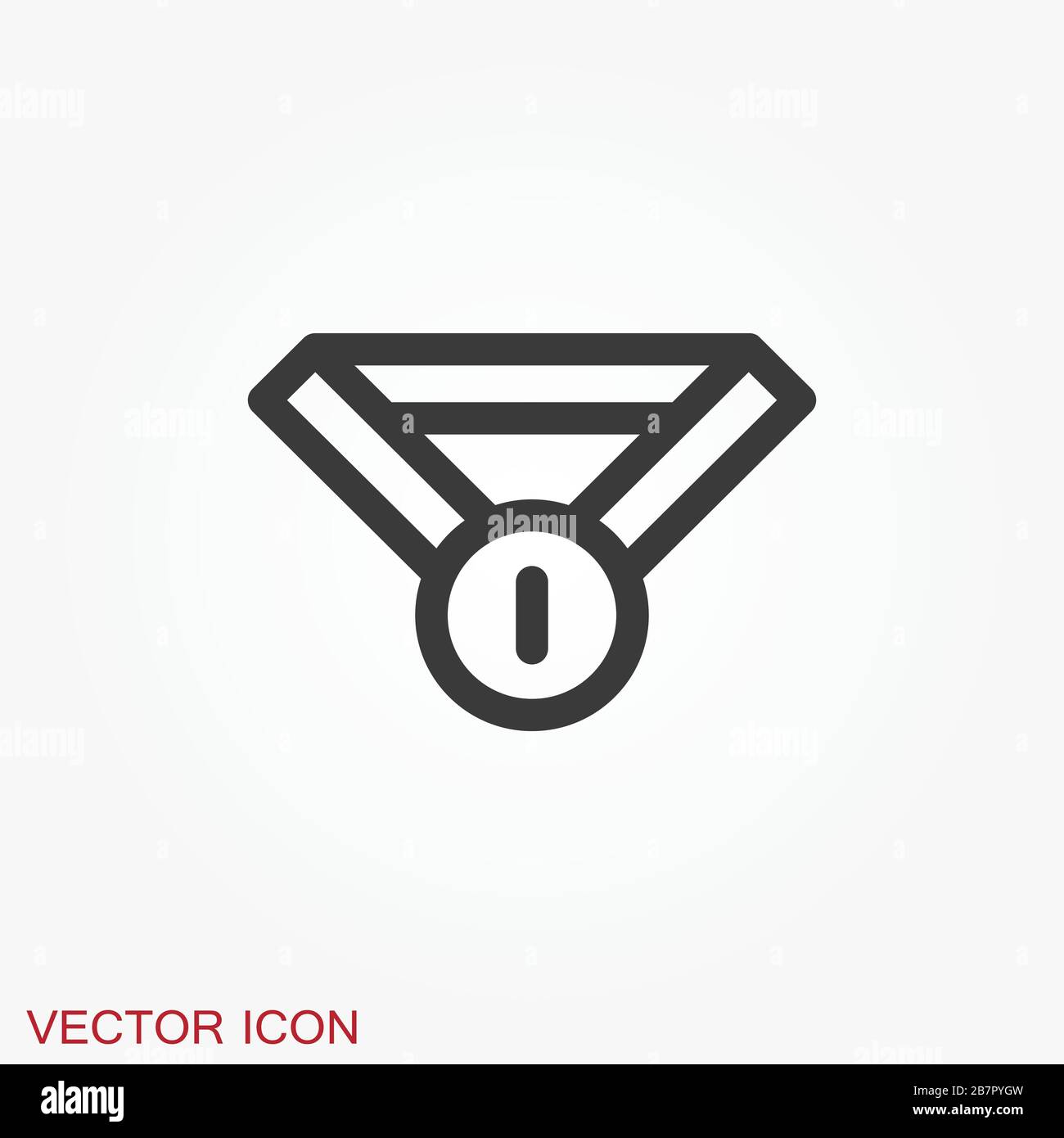 Medal icon isolated on background. Vector illustration Stock Vector ...