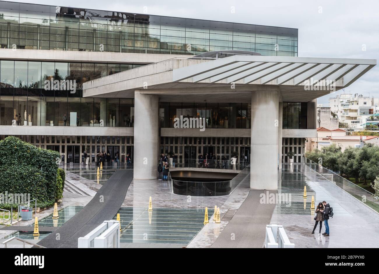 Athens, Attica / Greece - 12 26 2019: The exterior view and stairs of ...