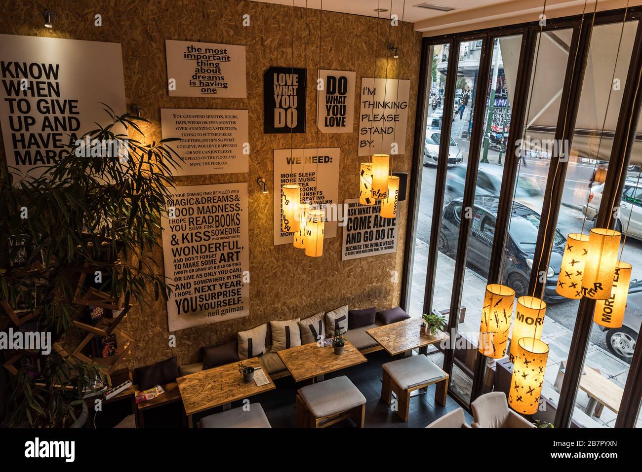 Athens Exarcheia, Attica/ Greece - 12 28 2019: View of a typical wooden ...
