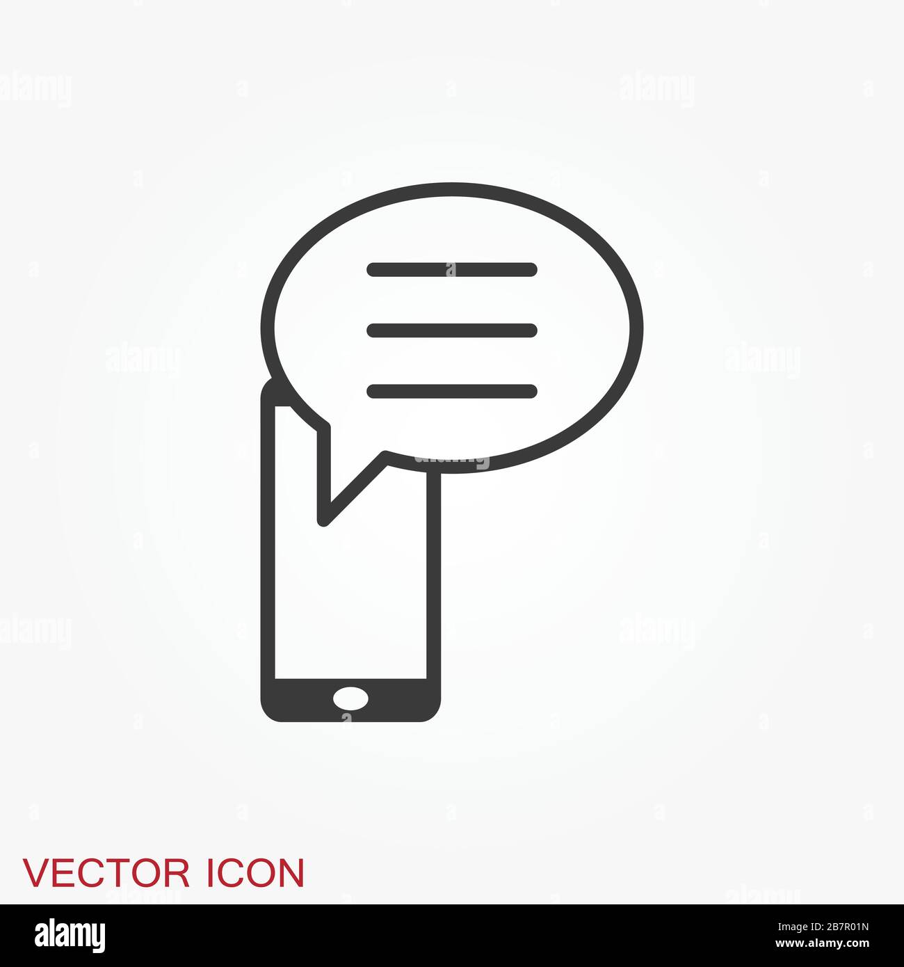 Message icon, vector symbol for design. Cat sign Stock Vector Image ...