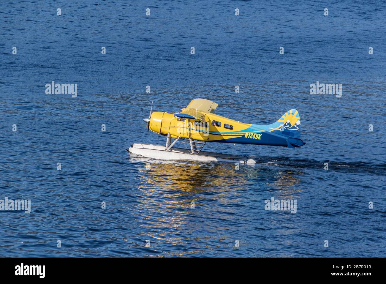 Seaplane taking off at Ketchikan, Alaska Stock Photo - Alamy