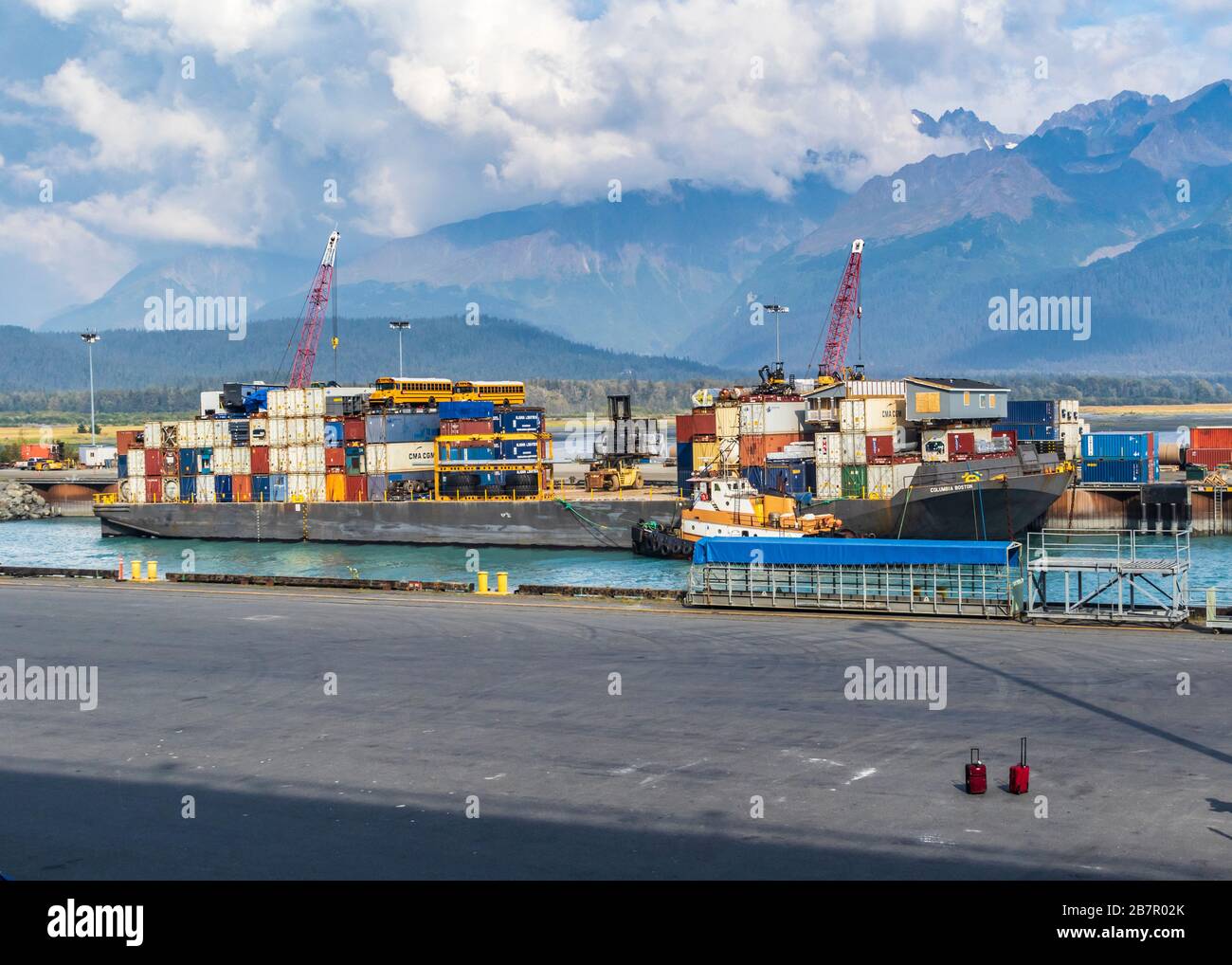 Smoky morning (dues to fires in the area) at Seward Alaska Cruise Ship ...
