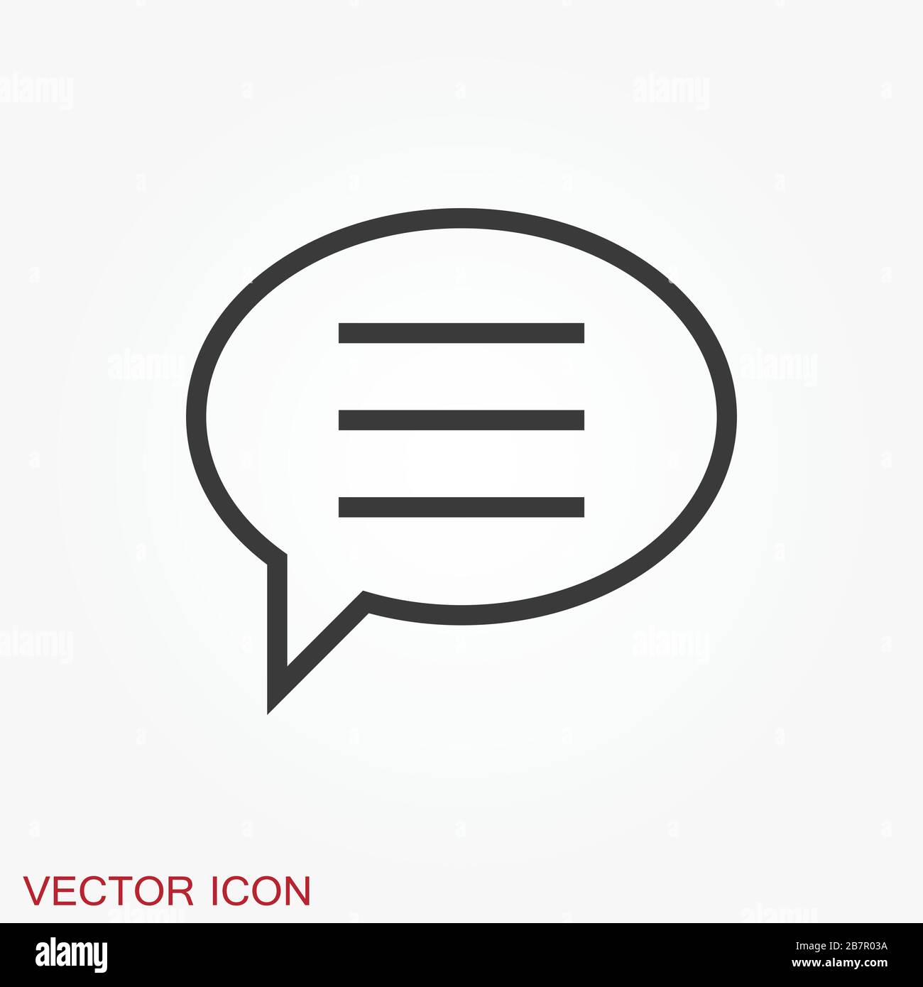 Message icon, vector symbol for design. Cat sign Stock Vector Image ...