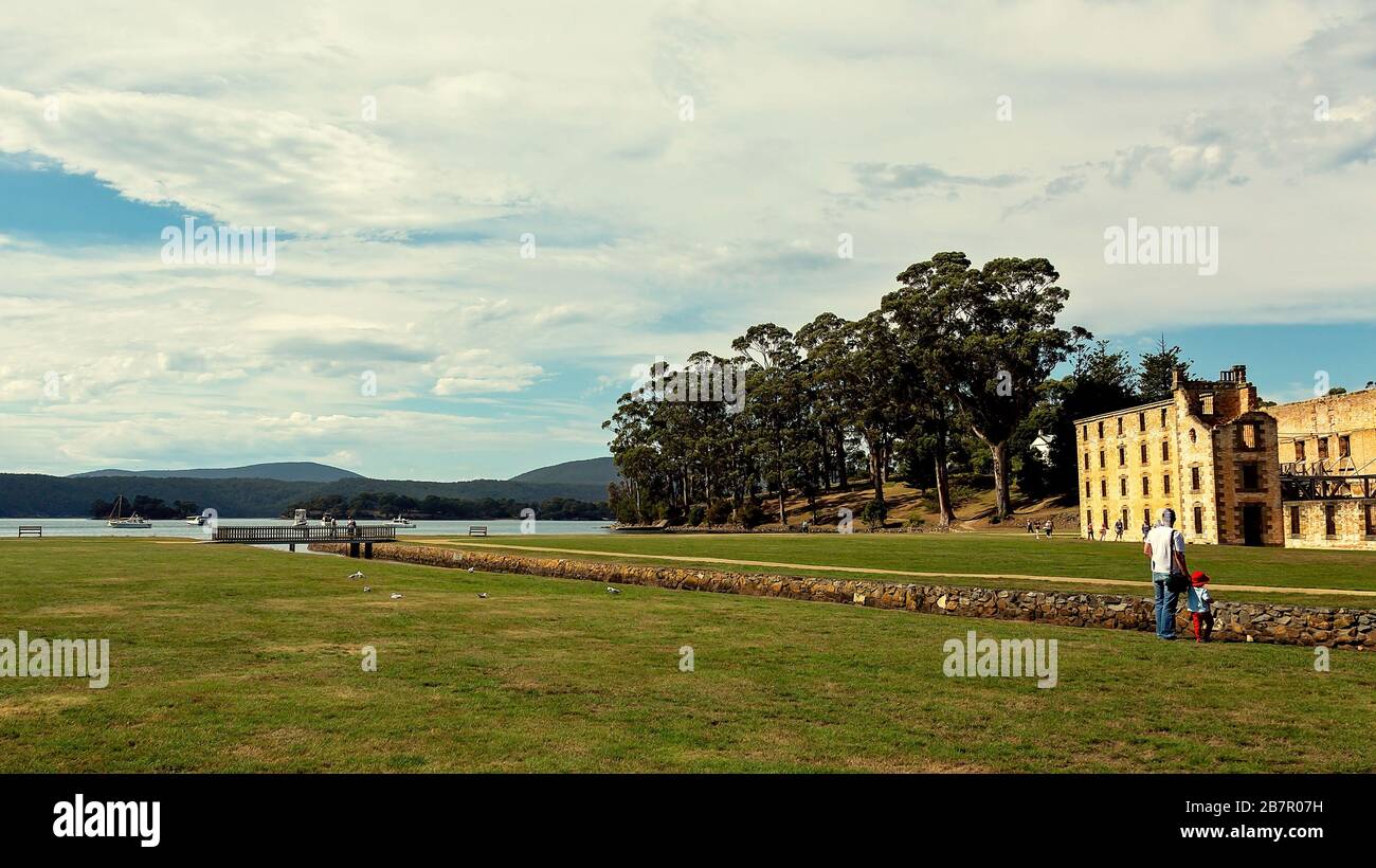 The former penal colony of Port Arthur on the Tasman Peninsular where ...