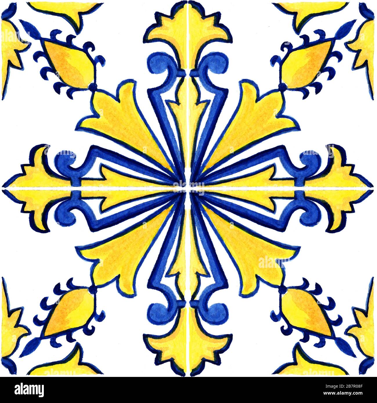 Azulejos tile. Traditional Portuguese Mosaic tile decoration ...