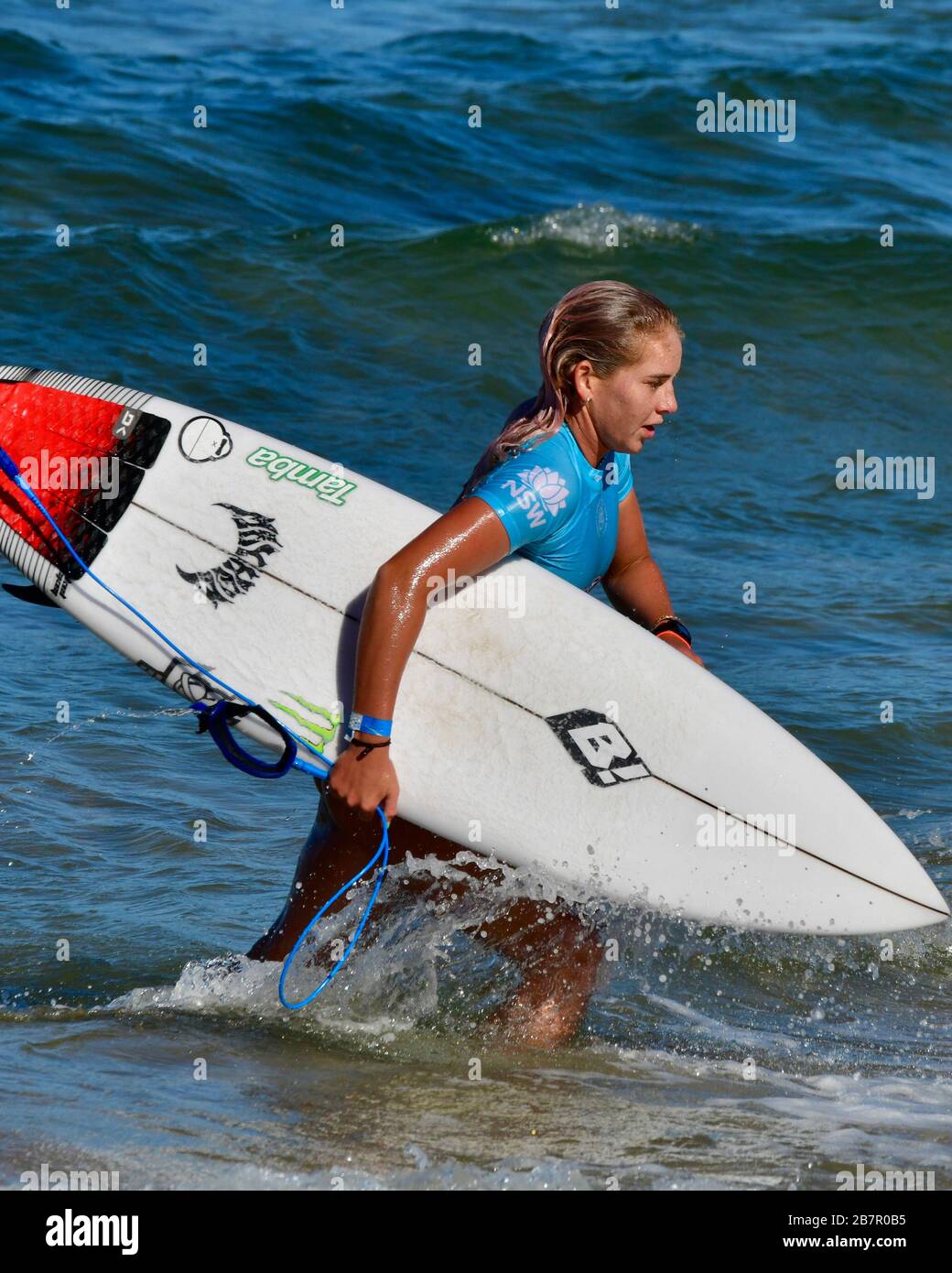 Gabriela Bryan leaves the surf at Manly Beach Stock Photo - Alamy