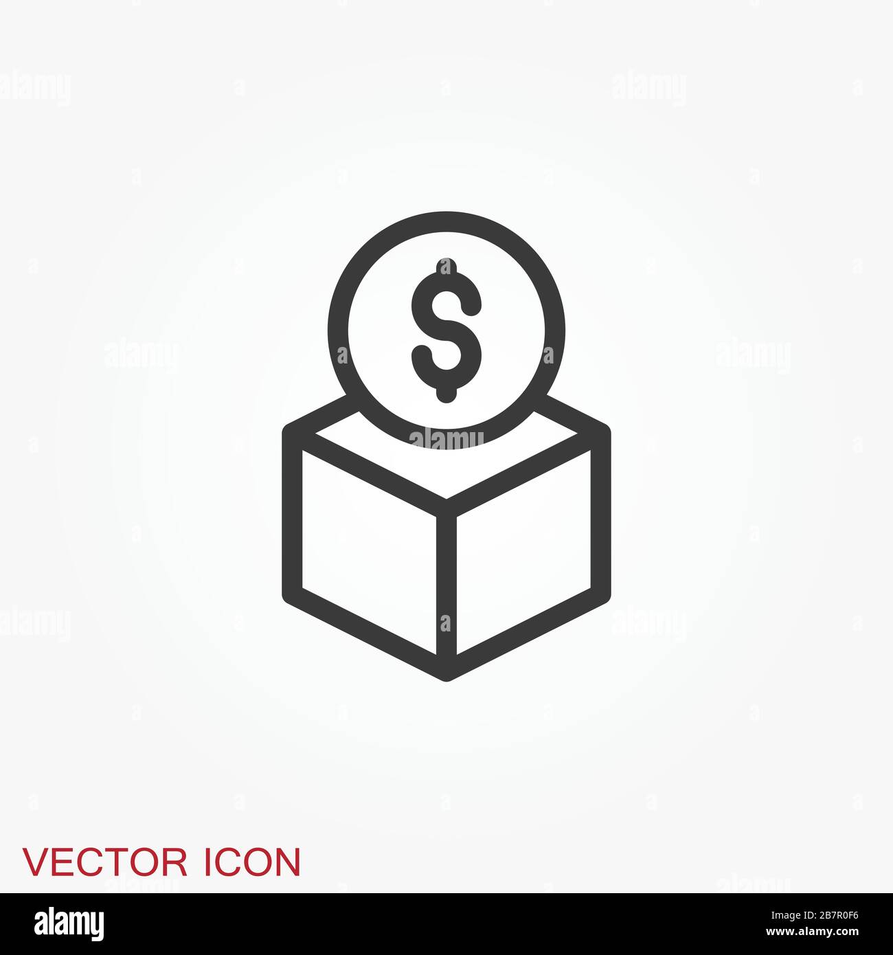 Moneybox icon. Modern flat design isolated on background Stock Vector ...