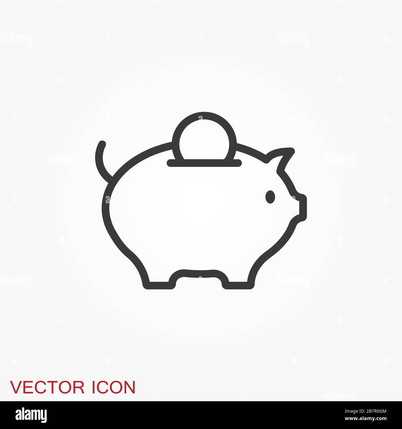 Moneybox icon. Modern flat design isolated on background Stock Vector ...