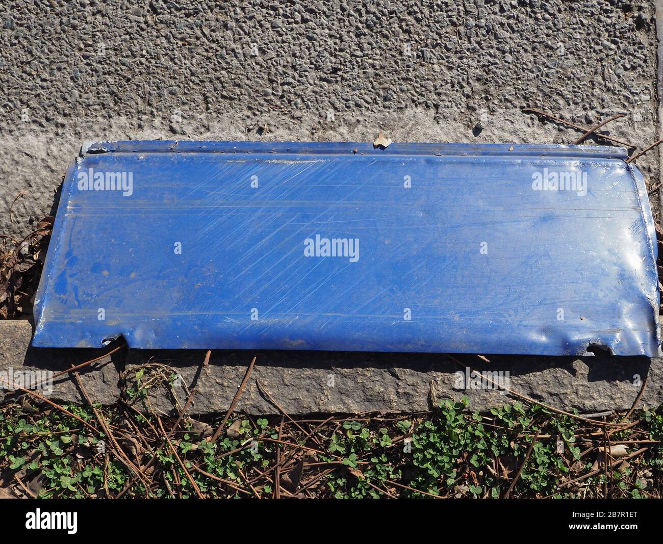 blue scrap metal texture useful as a background Stock Photo - Alamy