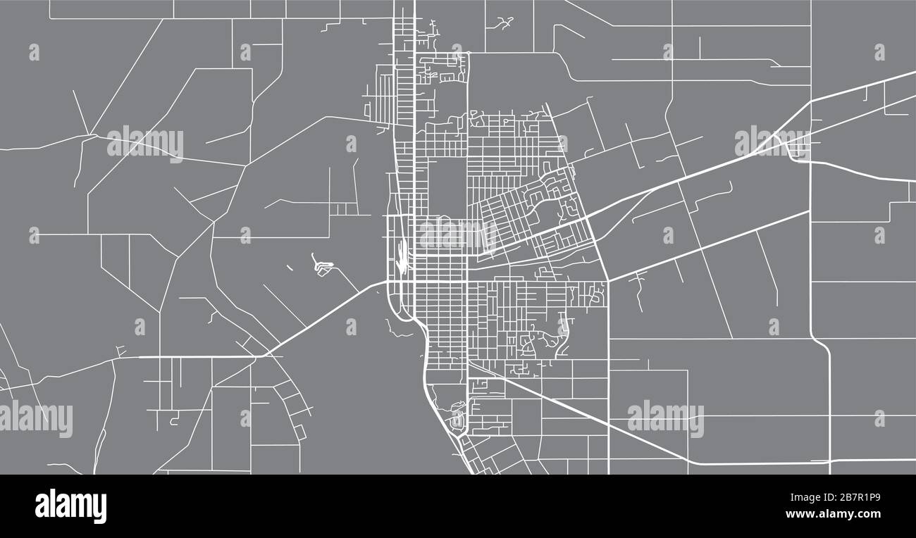 Urban vector city map of Invercargill, New Zealand Stock Vector Image ...