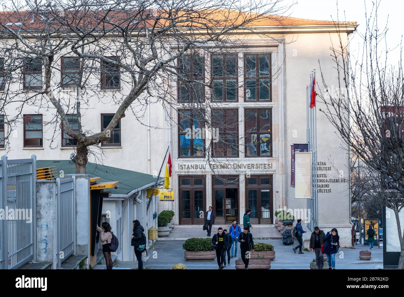 Exterior view of Faculty of Mechanical Engineering buiding of Istanbul ...