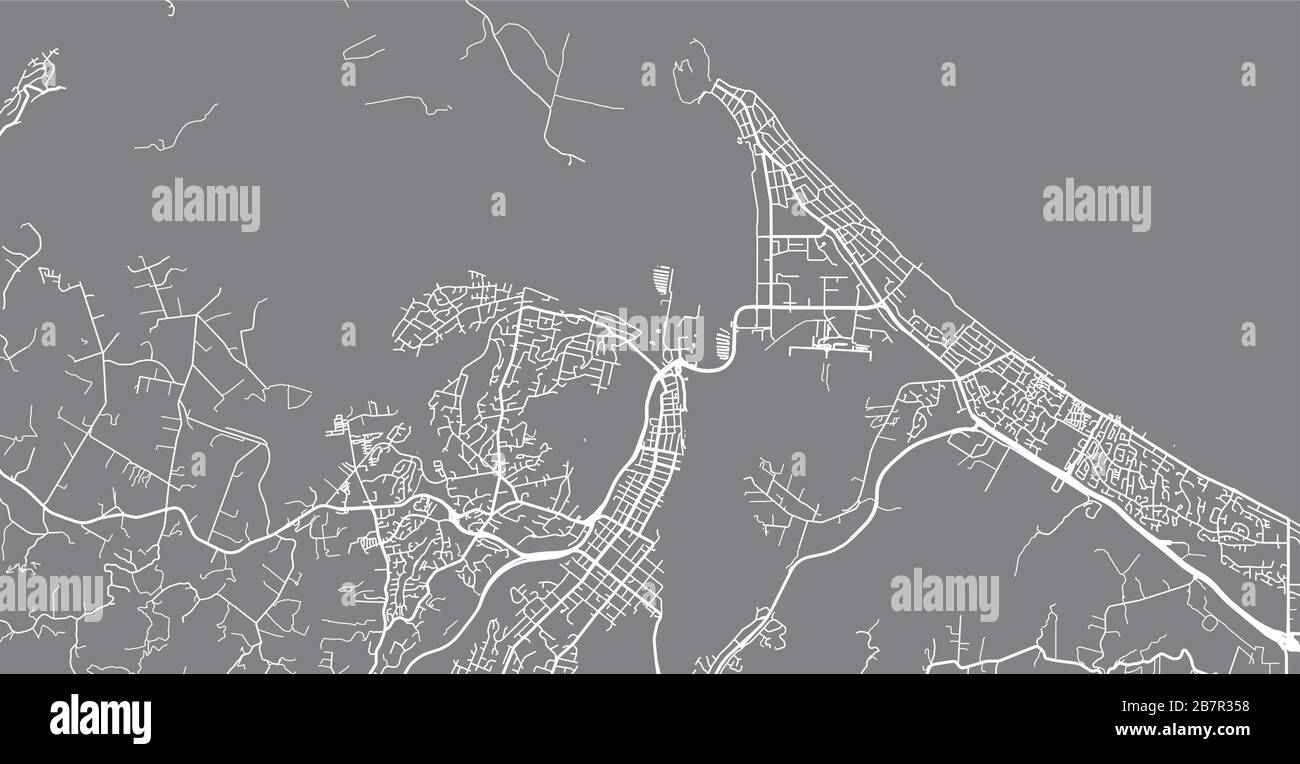 Urban vector city map of Tauranga, New Zealand Stock Vector Image & Art ...