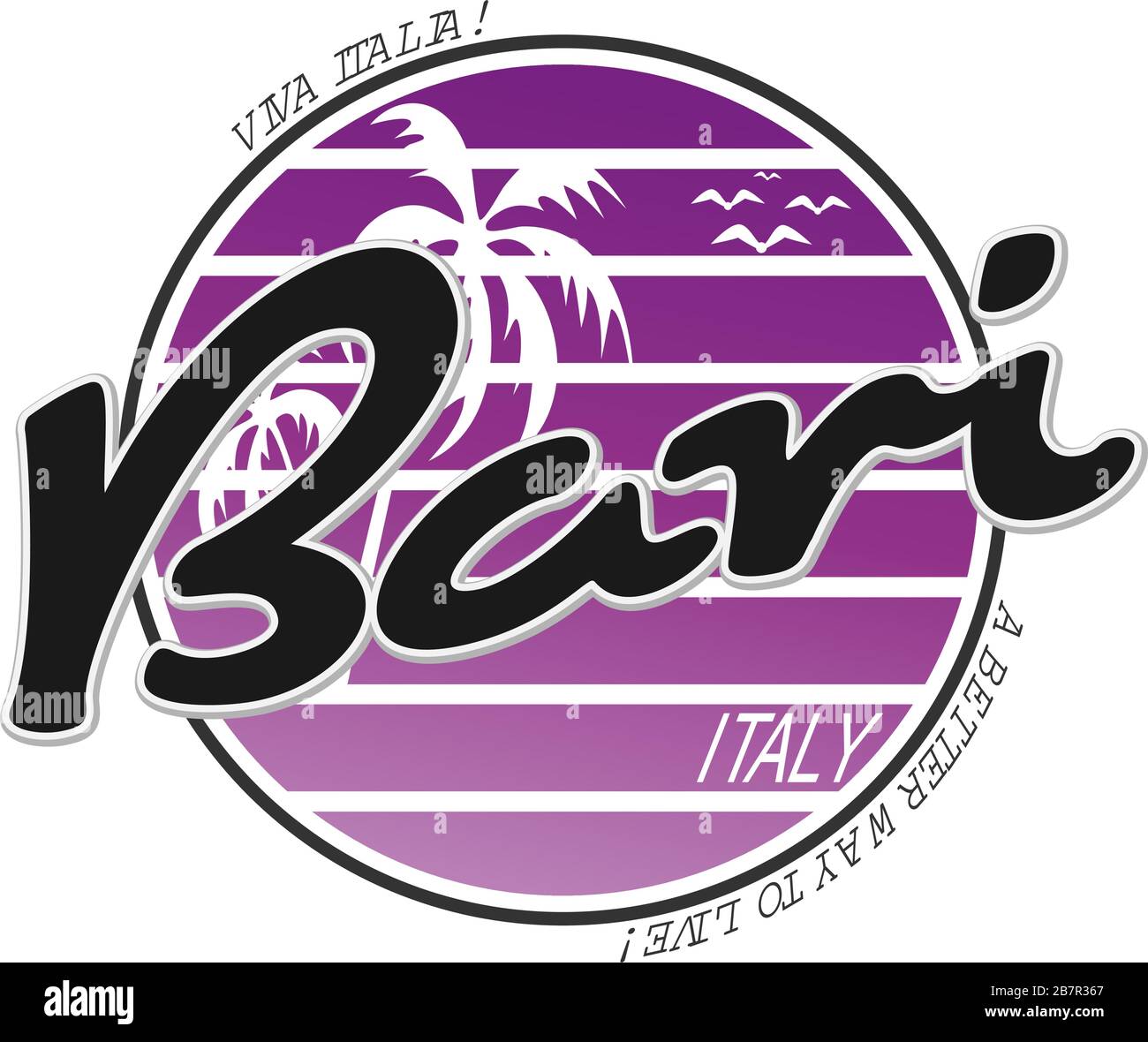 Harbor bari italy Stock Vector Images - Alamy