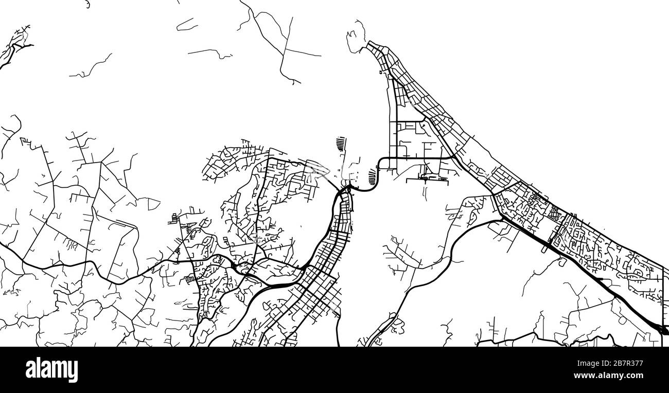 Urban vector city map of Tauranga, New Zealand Stock Vector Image & Art ...