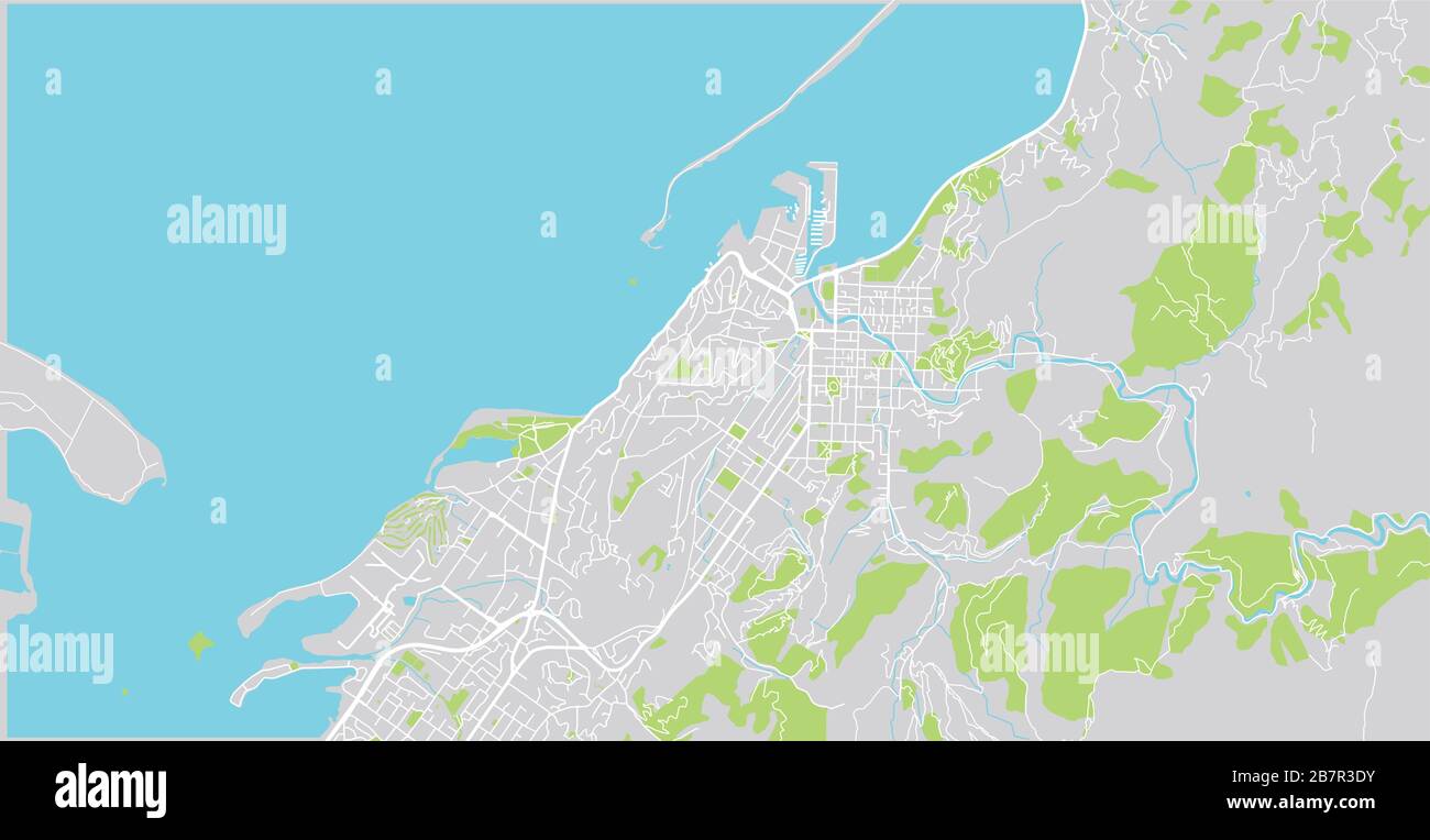 Urban vector city map of Nelson, New Zealand Stock Vector Image & Art ...