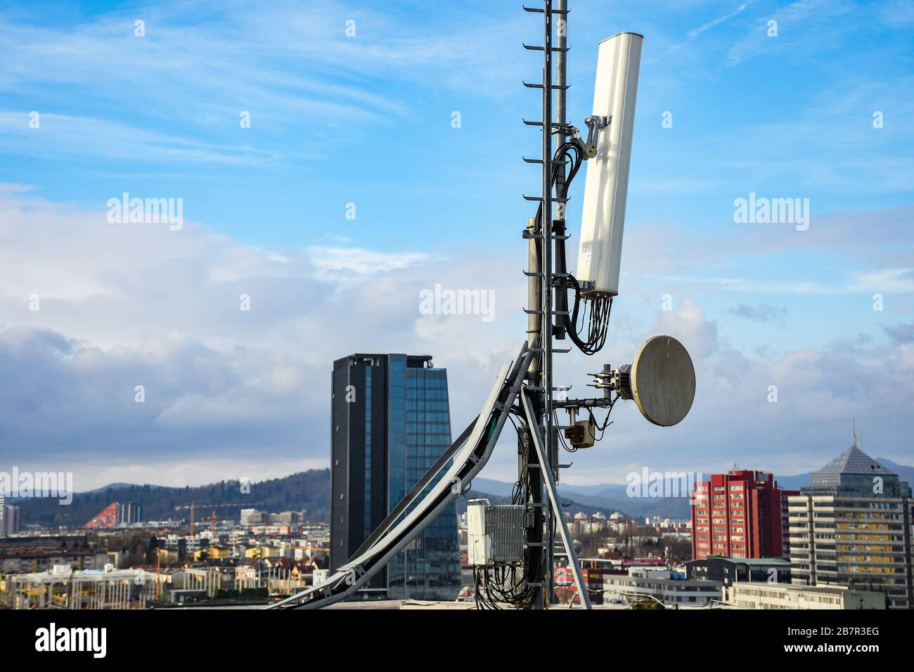 Power from a pole pole mounted hi-res stock photography and images - Alamy
