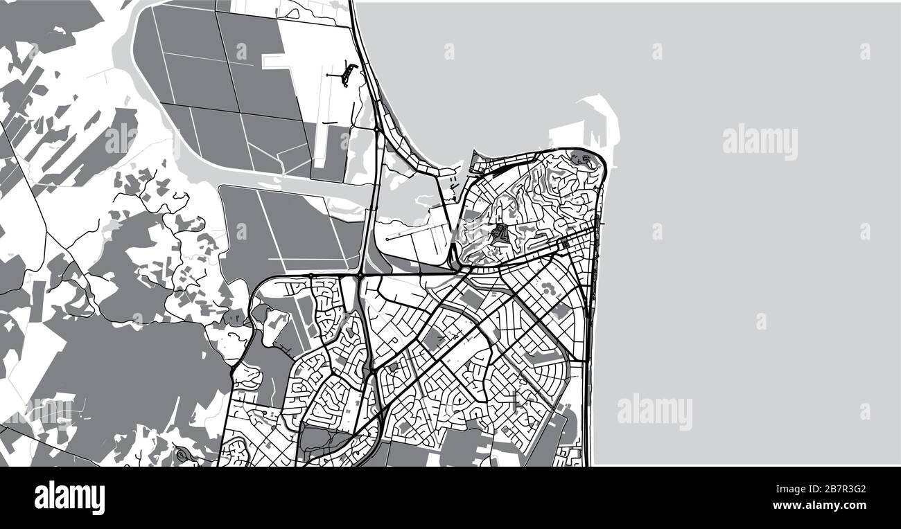 Urban vector city map of Napier, New Zealand Stock Vector Image & Art ...
