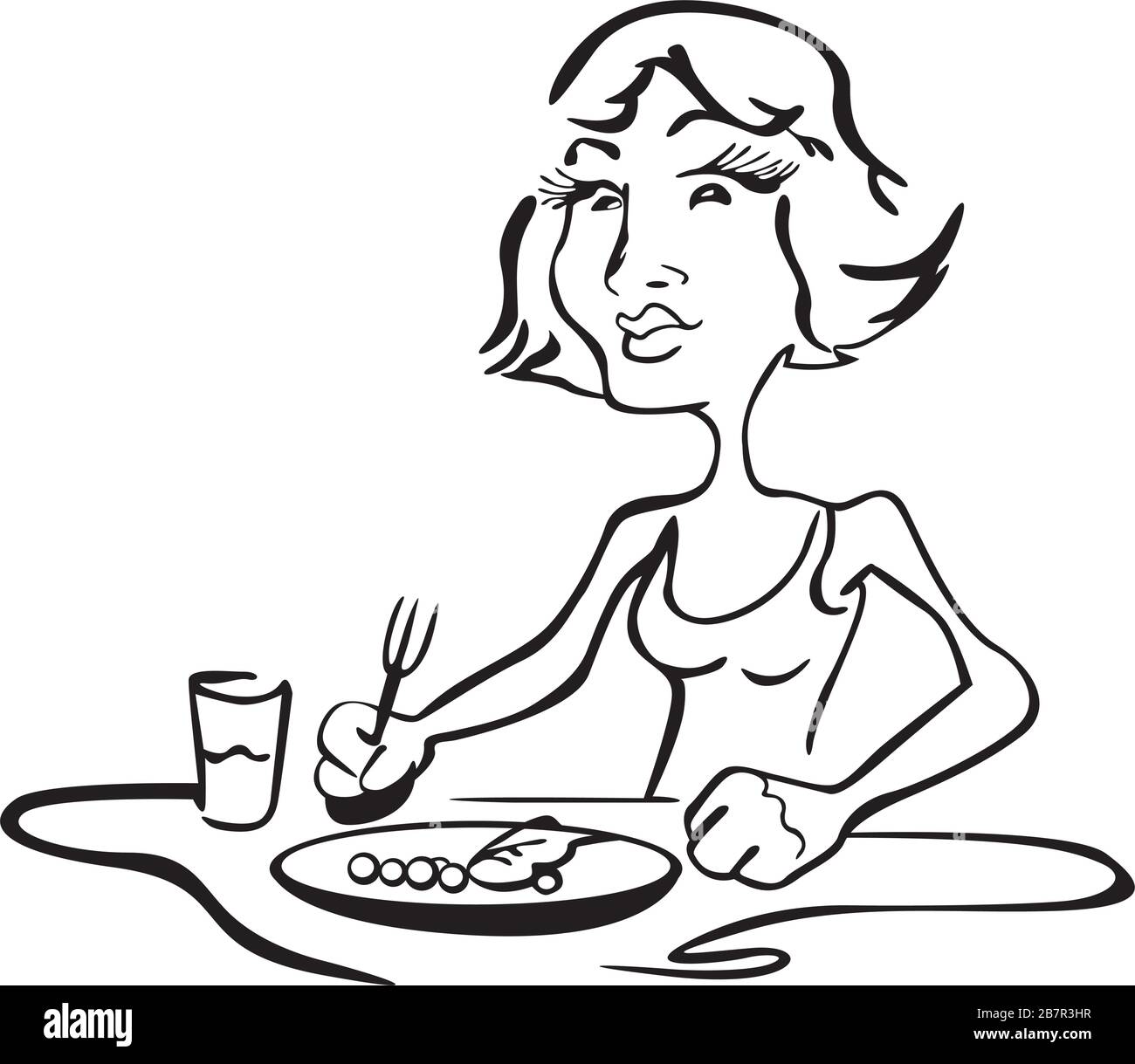 Black woman eating in Cut Out Stock Images & Pictures - Alamy