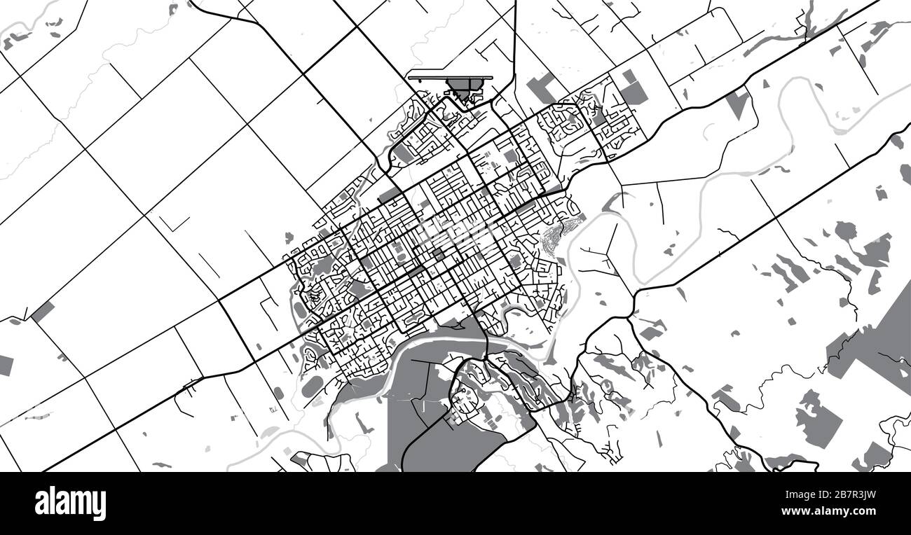 Urban vector city map of Palmerston North, New Zealand Stock Vector ...