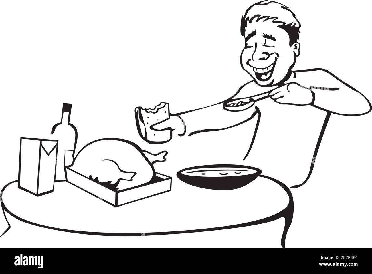 guy eating a lot Stock Vector Image & Art - Alamy