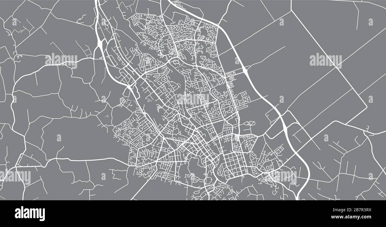 Urban vector city map of Hamilton, New Zealand Stock Vector Image & Art ...