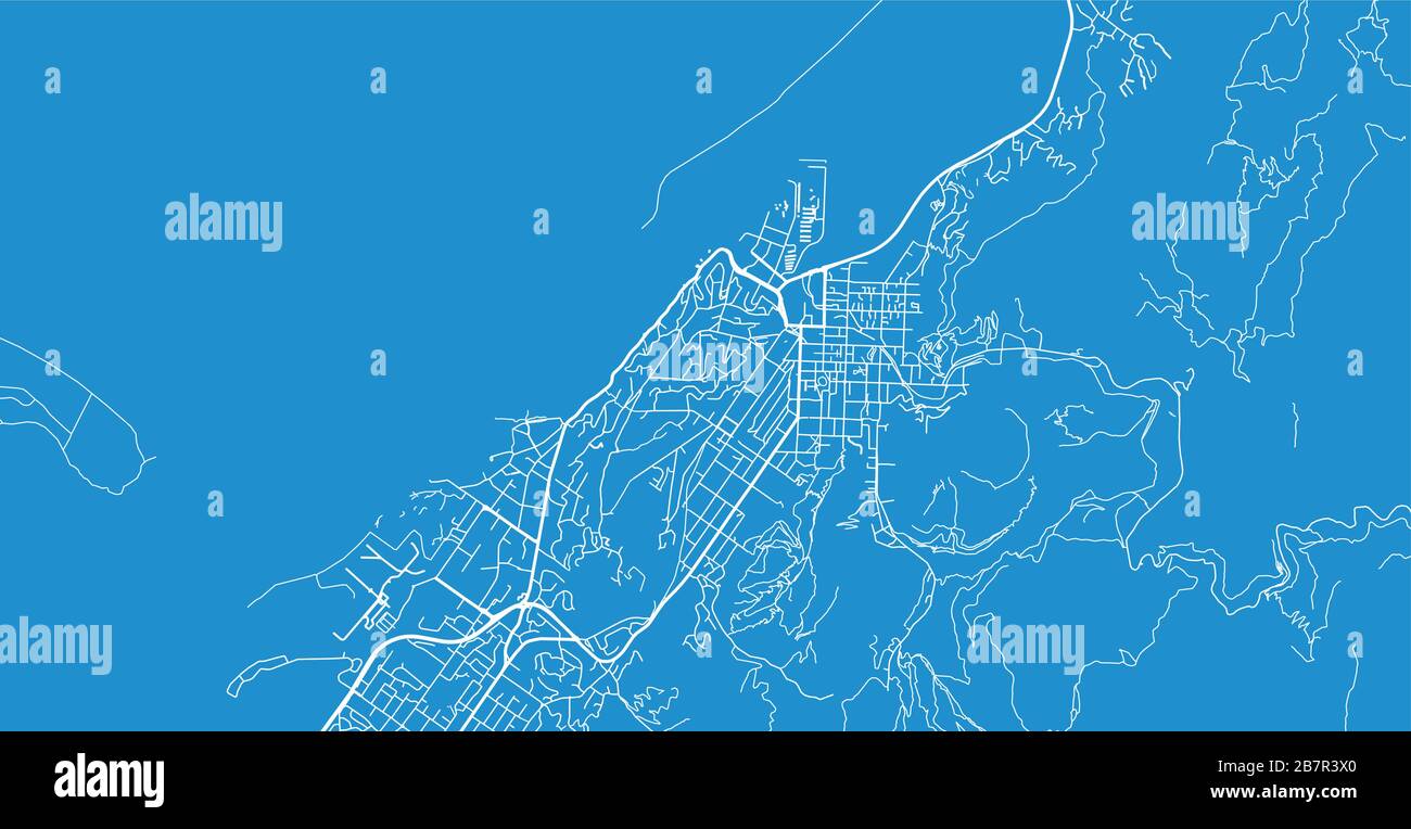 Urban vector city map of Nelson, New Zealand Stock Vector Image & Art ...
