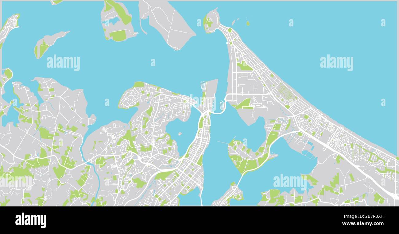 Urban vector city map of Tauranga, New Zealand Stock Vector Image & Art ...