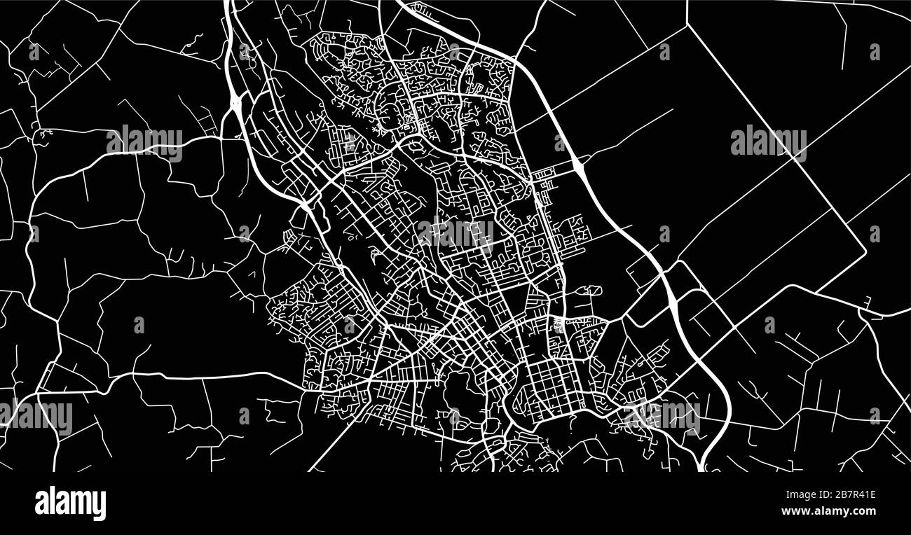 Urban vector city map of Hamilton, New Zealand Stock Vector Image & Art ...