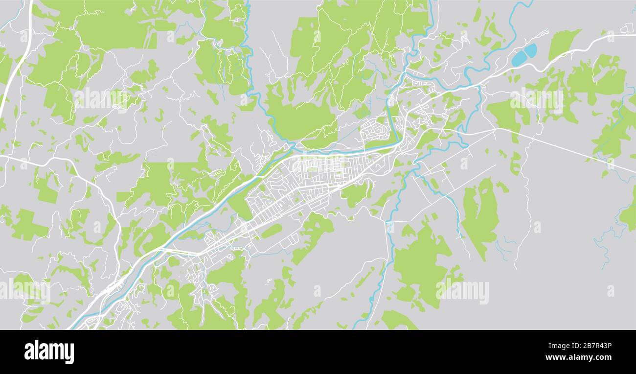 Urban vector city map of Upper Hutt, New Zealand Stock Vector Image ...