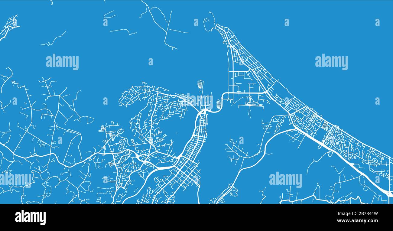 Urban vector city map of Tauranga, New Zealand Stock Vector Image & Art ...